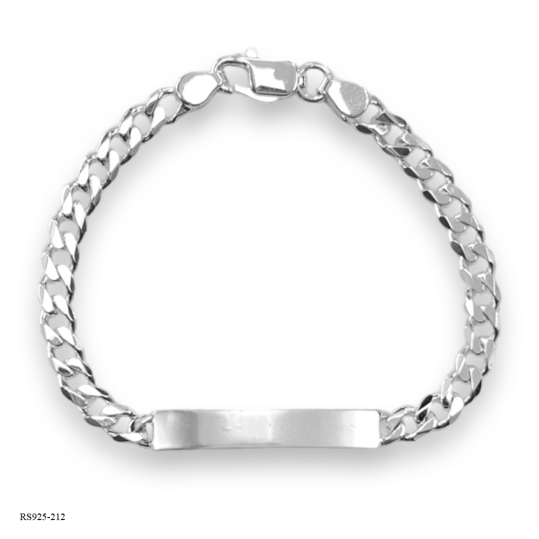 Pulseras de Plata 925 personalizable, Pulseras de Plata 925 grabada co ...